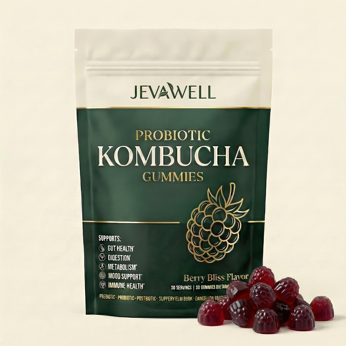 Probiotic Kombucha Gummy – Jevawell